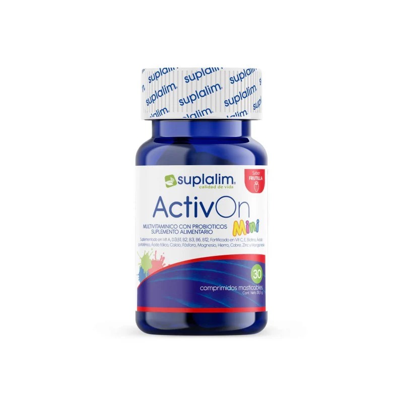 ACTIV-ON KIDS MULTIVITAMINICO+PROBIOTICOS X 30 COMP SUPLALIM | Farmazon ...