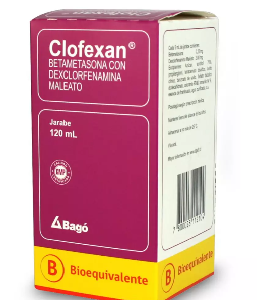 CLOFEXAN JARABE X 120 ML (BETAMETASONA/DEXCLORFENAMINA) | Farmazon ...