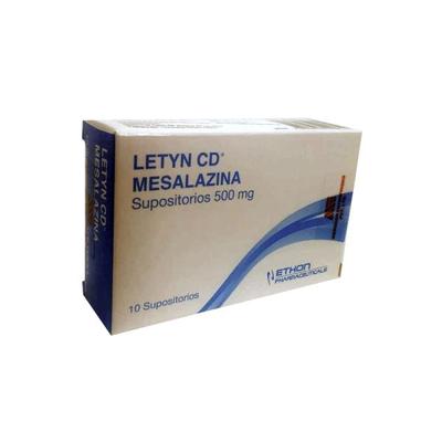 MESALAZINA 500 MG SUPOSITORIOS ETHON X 10 UNID (LETYN CD) | Farmazon ...