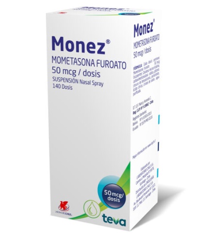 MONEZ 50 MCG/DOSIS SUSP. NASAL X 140 DOSIS (MOMETASONA) | Farmazon ...