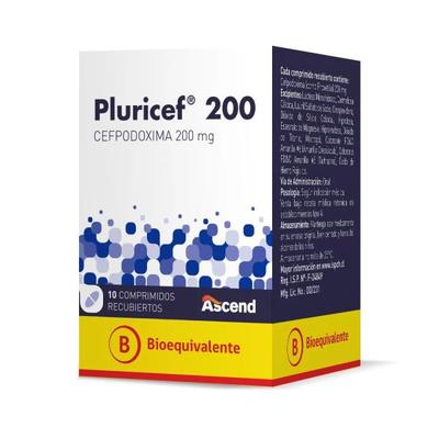 PLURICEF 200 MG X 10 COMP (CEFPODOXIMA CEFIRAX) | Farmazon-Farmacia On ...