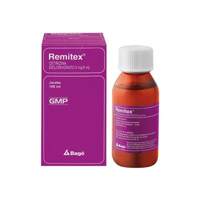 REMITEX JARABE 5 MG/5ML X 100 ML (CETIRIZINA) | Farmazon-Farmacia On ...